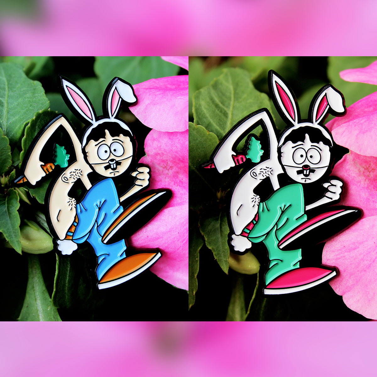 Blink Rabbit Randy Enamel Pins – FuMan Skeeto